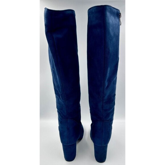 Jingpin | Shoes | Jingpin Boots Blue Suede Heeled Size 65 Nwot | Poshmark